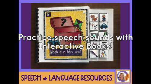 Interactive Books- Articulation- k, g, t, & d for speech and language ...
