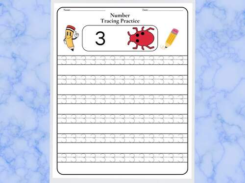 Numbers 1–10 Worksheets for Kindergarten / Counting, Tracing & Coloring.