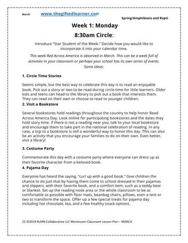 Montessori Lesson Plans Fully Written Spring Asia Amphibians Reptiles ...