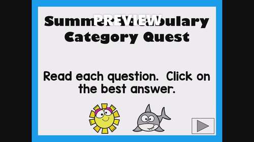 Summer Vocabulary Digital Slides by Sarah C the SLP | TpT