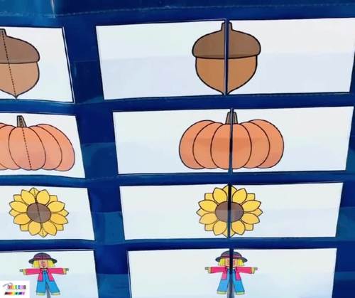 Symmetry Kindergarten Math Preschool Pre-K Fall Autumn Thanksgiving ...