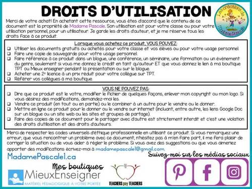 Nombre de la semaine 1-30 / French number of the week bundle by Madame ...