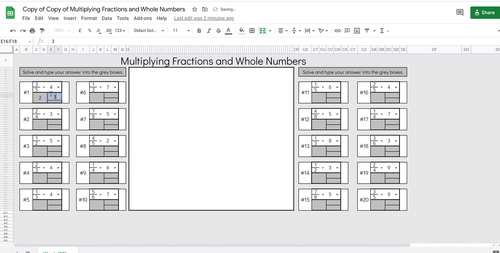 Digital Math Pixel Art | 4th Grade Fluency Multiplying Fractions ...