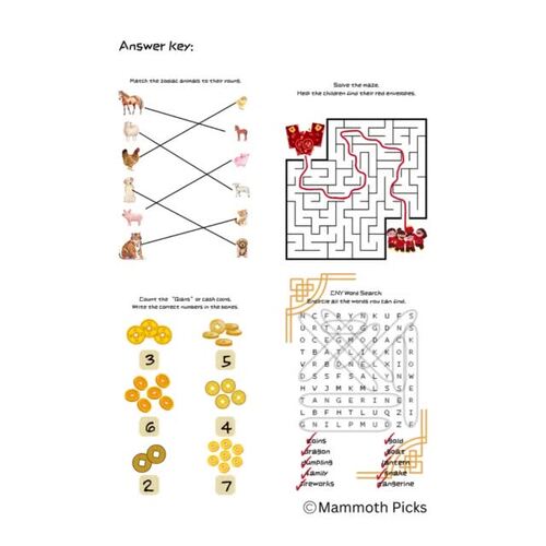 Chinese New Year Worksheets Chinese New Year 2025 No Prep by Mammoth Picks
