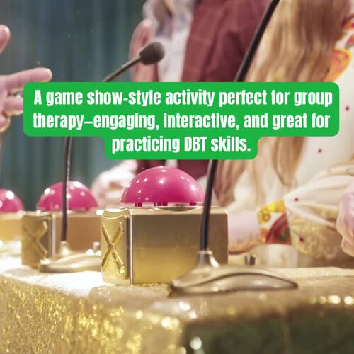 DBT Game Show | Editable PowerPoint | Group Therapy Game | Therapy Activity