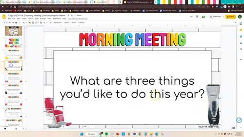 Editable Community Helpers Morning Meeting Question of the Day ...