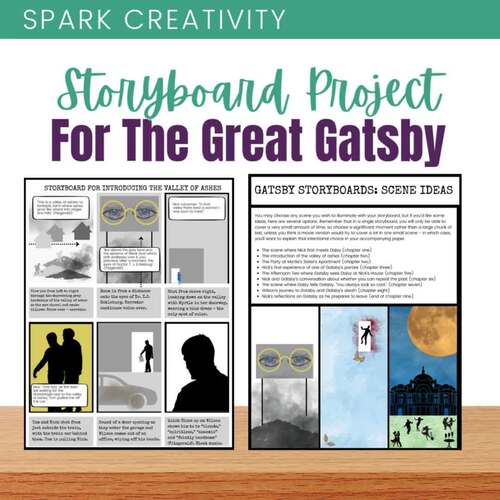 The Great Gatsby Storyboarding Project by Spark Creativity | TPT