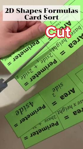 2D Shape Formulas Card Sort - Interactive Geometry Activity | TPT