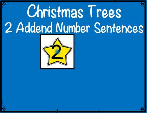 Christmas Trees 2 Addend Addition & Subtraction With Ten Frames | TPT