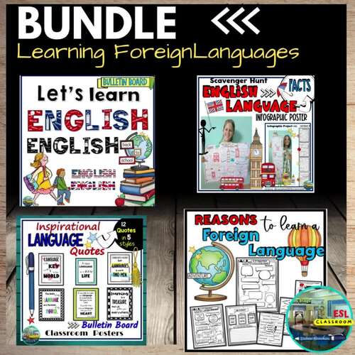 BUNDLE ️Learning Foreign Languages by ESL Classroom | TPT