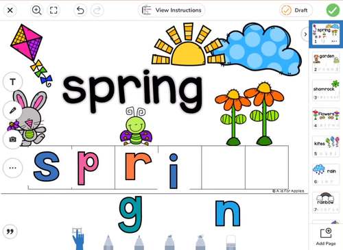 Spring Word Scrambles DIGITAL by A is for Apples | TPT