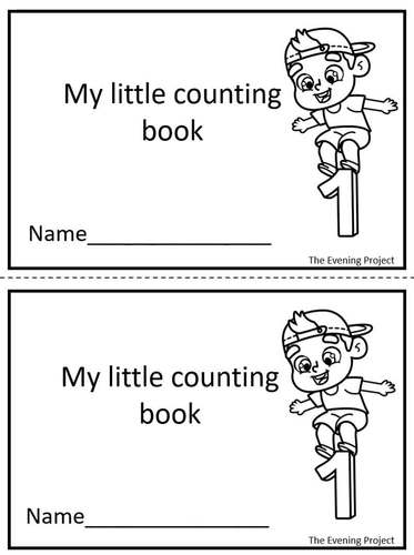 Back to school little counting book ( half sheet) 1-10 for Preschool& K ...