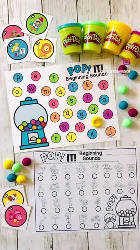 Pop It Smash Game for Beginning Letter Sounds - Beginning Sound Activities