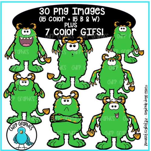 If You're a Monster and You Know It Clip Art Set by Chirp Graphics