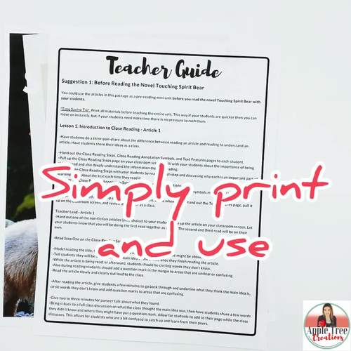 Touching Spirit Bear Non-Fiction Articles to Supplement the Novel