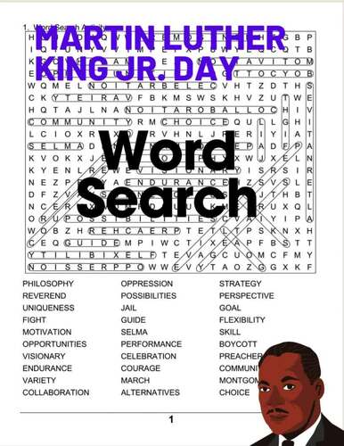 Martin Luther King Jr. Word Search: Celebrating a Legacy of Freedom ...