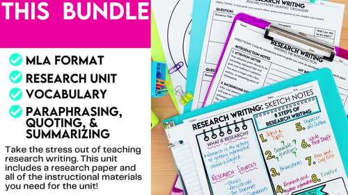 Research Paper Writing Unit - Lessons, PowerPoint, Handouts, Research ...