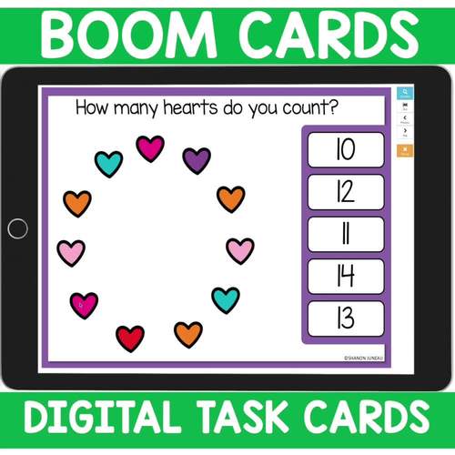 Counting Objects BOOM CARDS K.CC.B.5 No Prep Kindergarten Math Centers