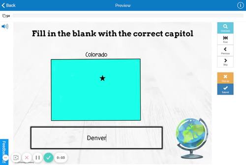 Name the U.S. Capital State Named Activity Boom Cards | Digital Task Cards