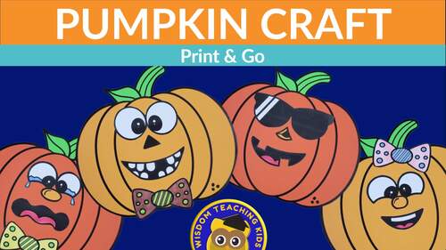 Fall Pumpkin Craft & Writing Activity | No Prep October November ...