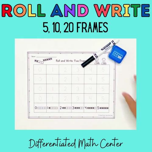 Writing Numbers 1-20 Math Center - Roll and Write Numbers to 20 with 10 ...