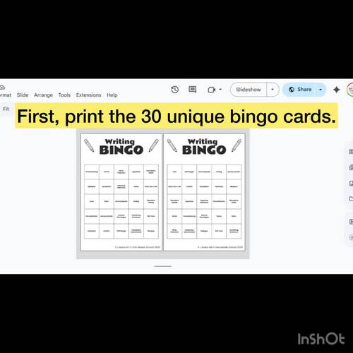 Narrative Writing Test Prep Bingo | Revising & Editing Practice ...