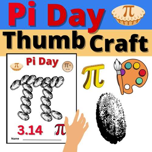 Pi Day March Thumbprint Craft Activity Art Math Low Prep by DadsDesigns