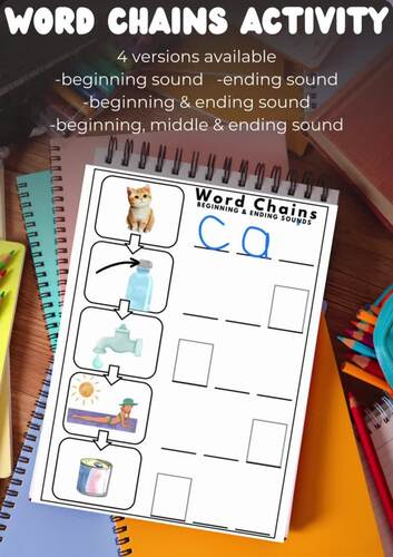 Word Chains Activity by Elevated Education Teacher Resource Studio