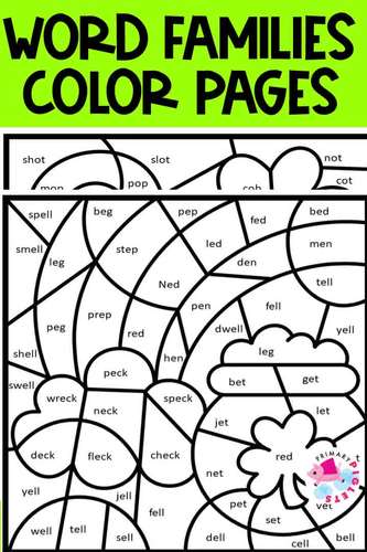 ST PATRICK'S DAY COLOR BY CODE WORD FAMILIES by Primary Piglets