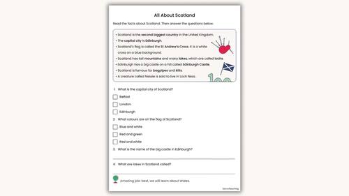 UK Countries & Capital Cities | KS1 Geography Worksheets | Printable ...
