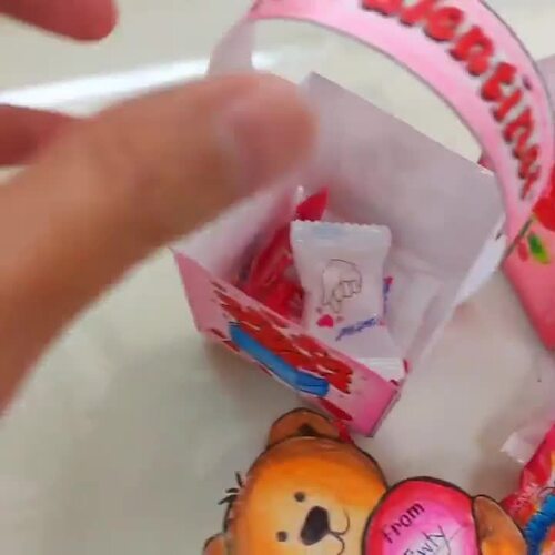 Valentine's Day Craft : Box Candy and Lollipop with Heart Card