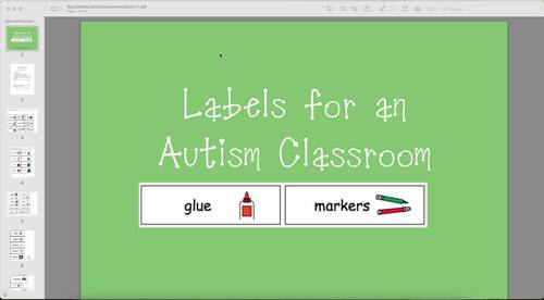 Special Education Classroom Labels by The Autism Helper | TPT