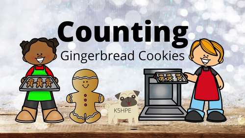 Counting Gingerbread Cookies, Count to 20, Numbers, Video and SLIDES, MATH
