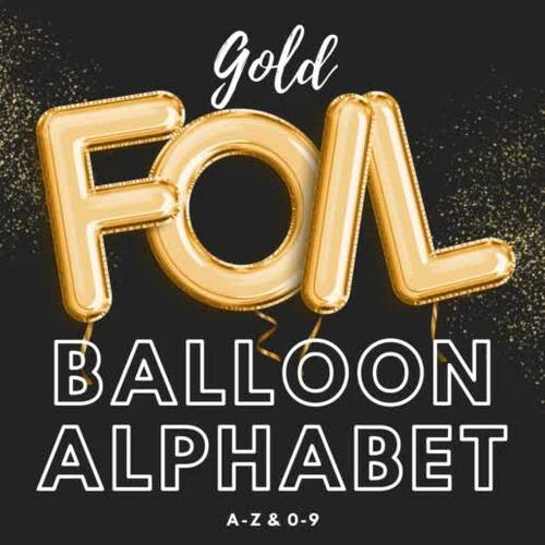 Gold Foil Balloon Letters | Bulletin Board & Classroom Display Decor