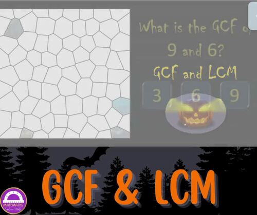 Finding GCF and LCM Mystery Picture Halloween Math Activity by Matemaths