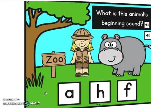 Boom Cards™ Beginning Sounds Zoo by Leigh's Library | TPT
