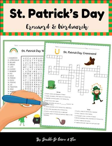 Word search St patricks day Crossword 3-5 spring Morning Work back to ...