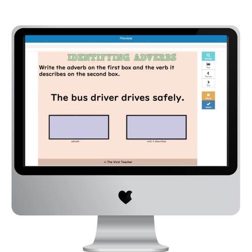 Parts of Speech | Adverbs & Prepositions | BOOM CARDS™ by The Viral Teacher