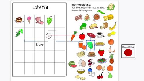 Spanish Food La comida Bingo Distance Learning | TPT