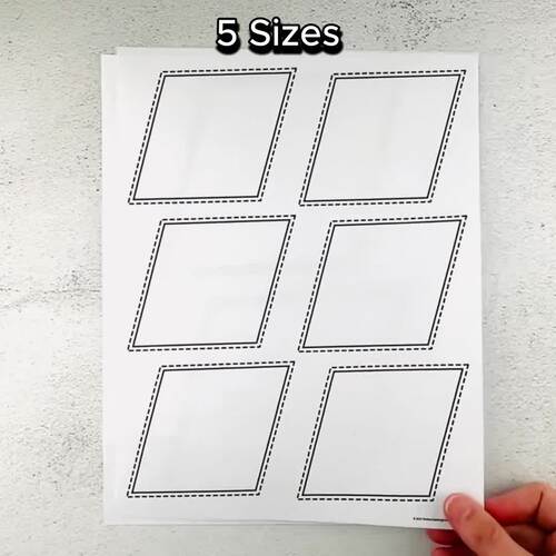 Rhombus CUT OUTS | 2D Rhombus Shapes for Crafts, Math & Displays