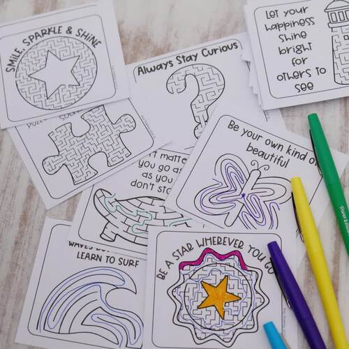 Positive Message Affirmation Maze Activity - Student Encouragement Mazes