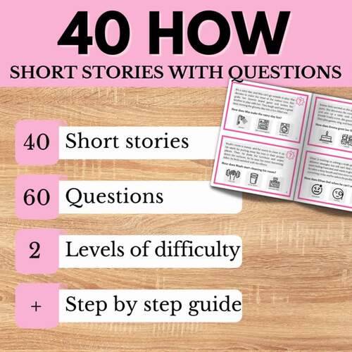 How Question Short Stories WH Questions Reading Comprehension Speech ...