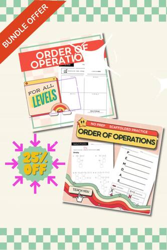 Order of Operations – Algebra Readiness | Scaffolded PEMDAS/GEMDAS Practice