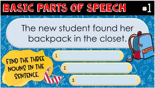 Back-to-School Grammar Task Cards | Digital Back-to-School Grammar ...