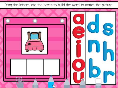 CVC Word Building Short E (Digital Activity for Seesaw) | TPT