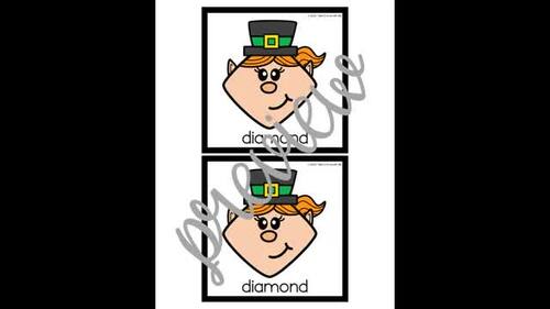 St. Patrick's Day 2D Shapes Memory Game Matching Game Preschool ...