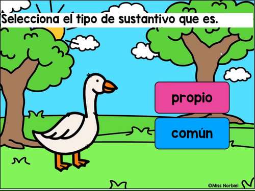 SUSTANTIVOS BOOM CARDS, NOUNS DISTANCE LEARNING by Miss Norbiel | TpT