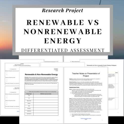 Renewable vs Nonrenewable Energy Research Project | TPT