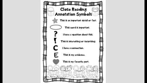 Close Reading Symbols Posters and Bookmarks ANY Topic | St. Patrick's Day