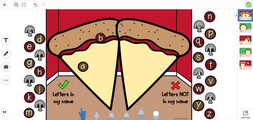 Seesaw Name Practice- Pizza by Created by Chelsea | TPT